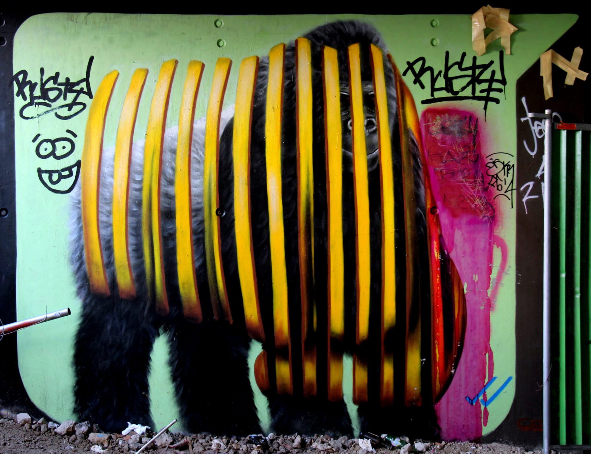 Cee Pil et ses animaux à Gand - François-Régis Street Art